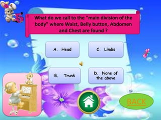 Interactive Quiz About Parts Of The Body | PPTX