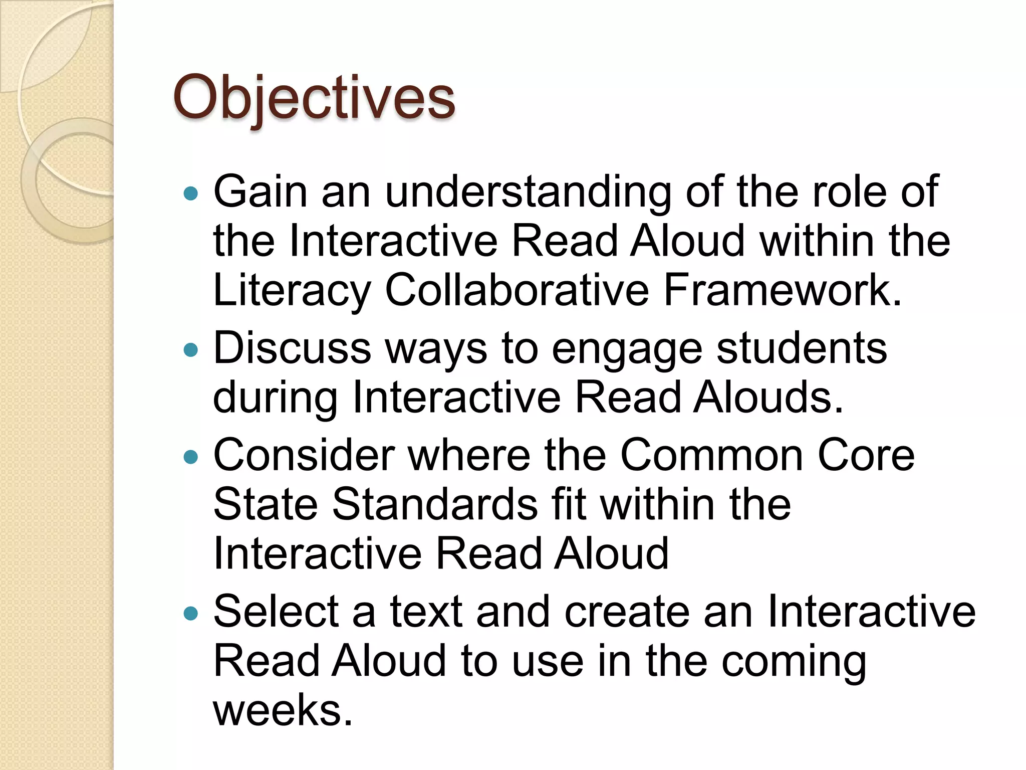 Interactive read aloud for lc 2 | PPT | Free Download