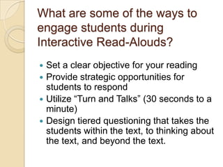 Interactive read aloud for lc 2 | PPT