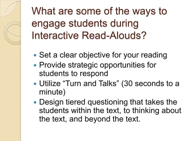 Interactive read aloud for lc 2 | PPT