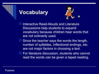 Interactive readaloud k 3 with reading teachers input | PPT | Education