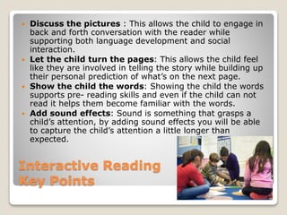 Interactive reading and a child’s development | PPTX