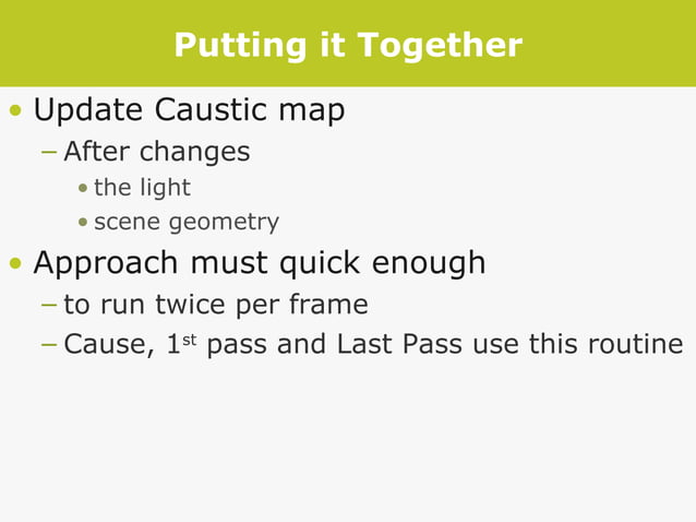 Interactive Refractions And Caustics Using Image Space Techniques | PPT