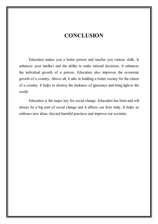 Interactive role of education and society | DOCX