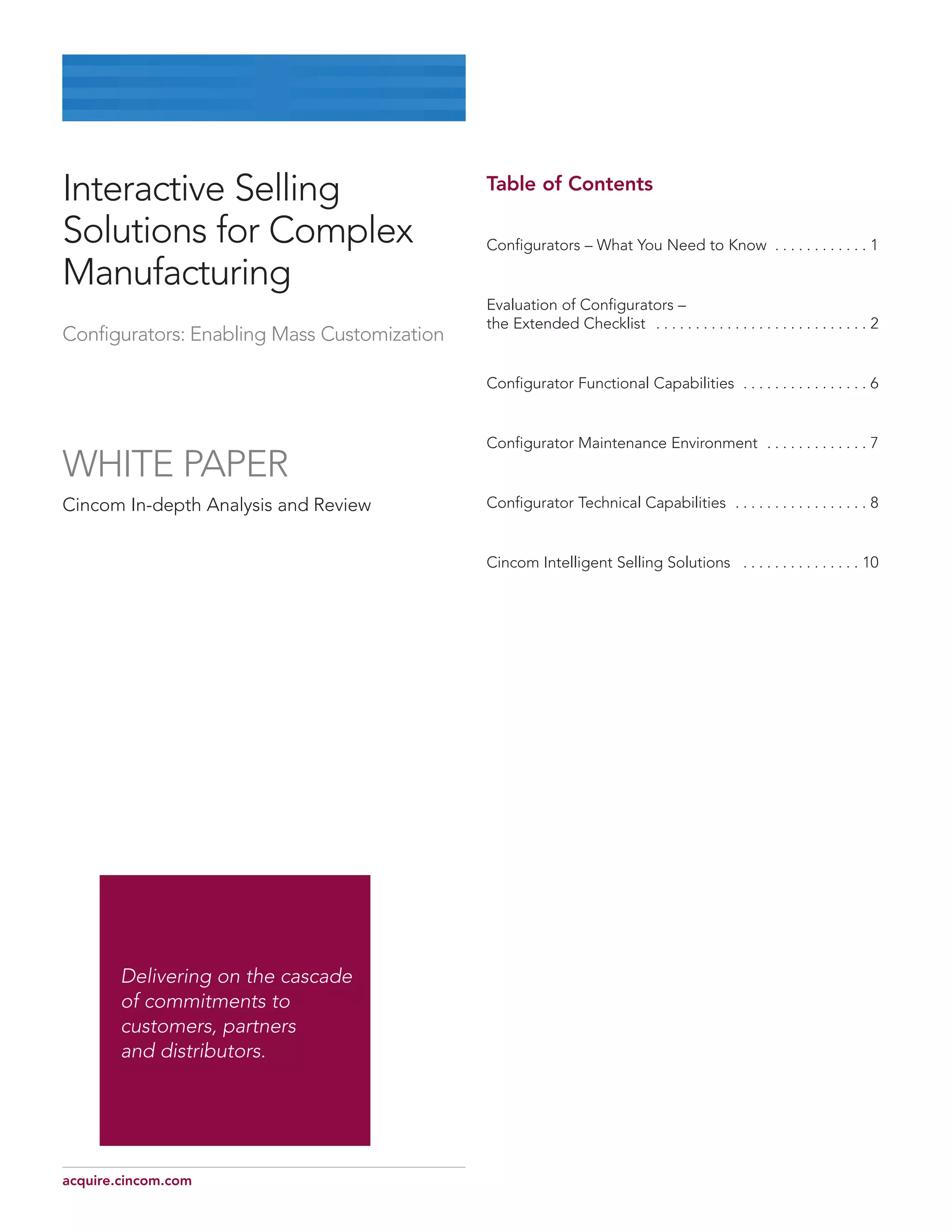 Interactive selling solutions for complex manufacturing | PDF