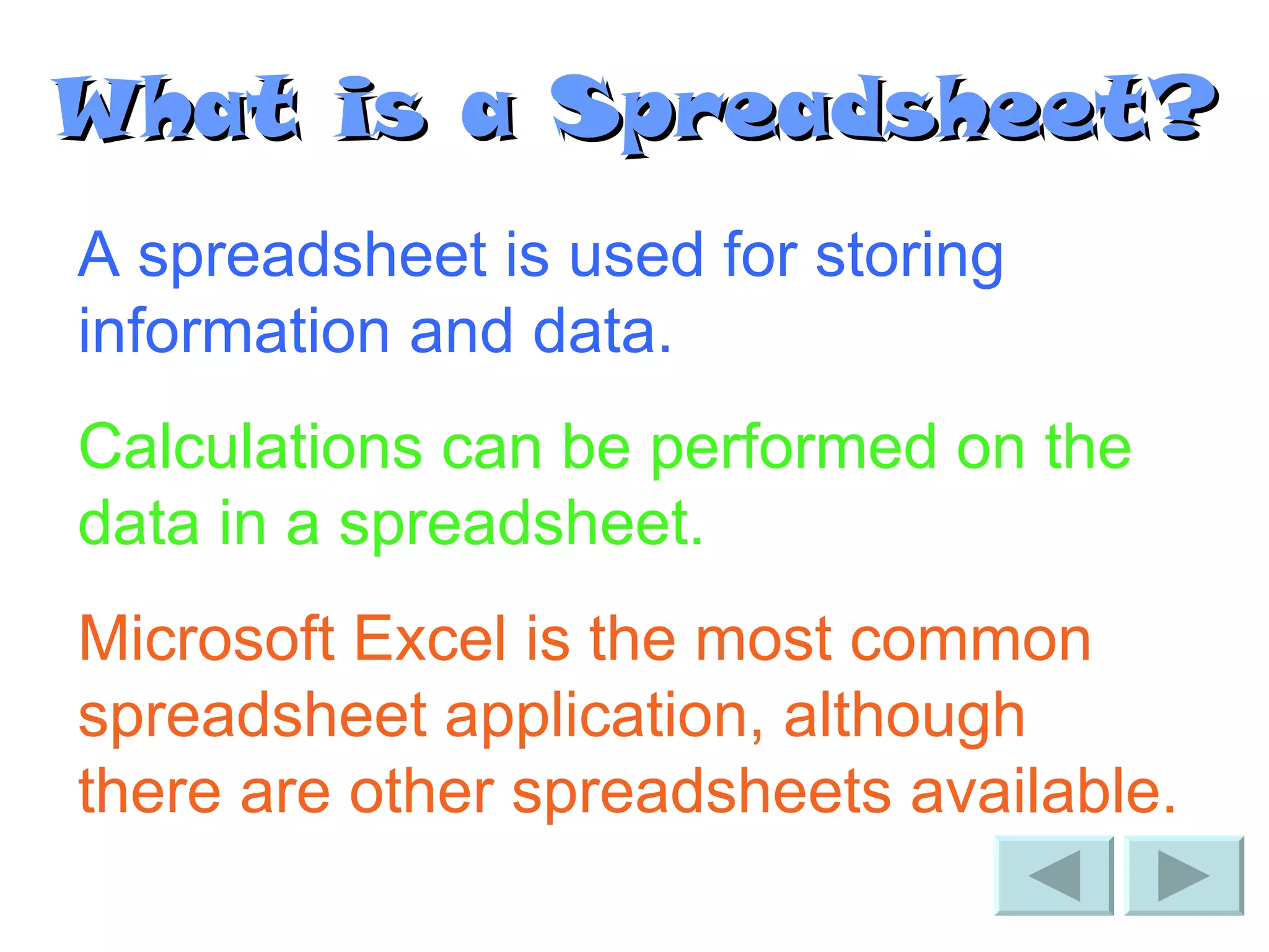 Interactive spreadsheet basics[1] | PPT