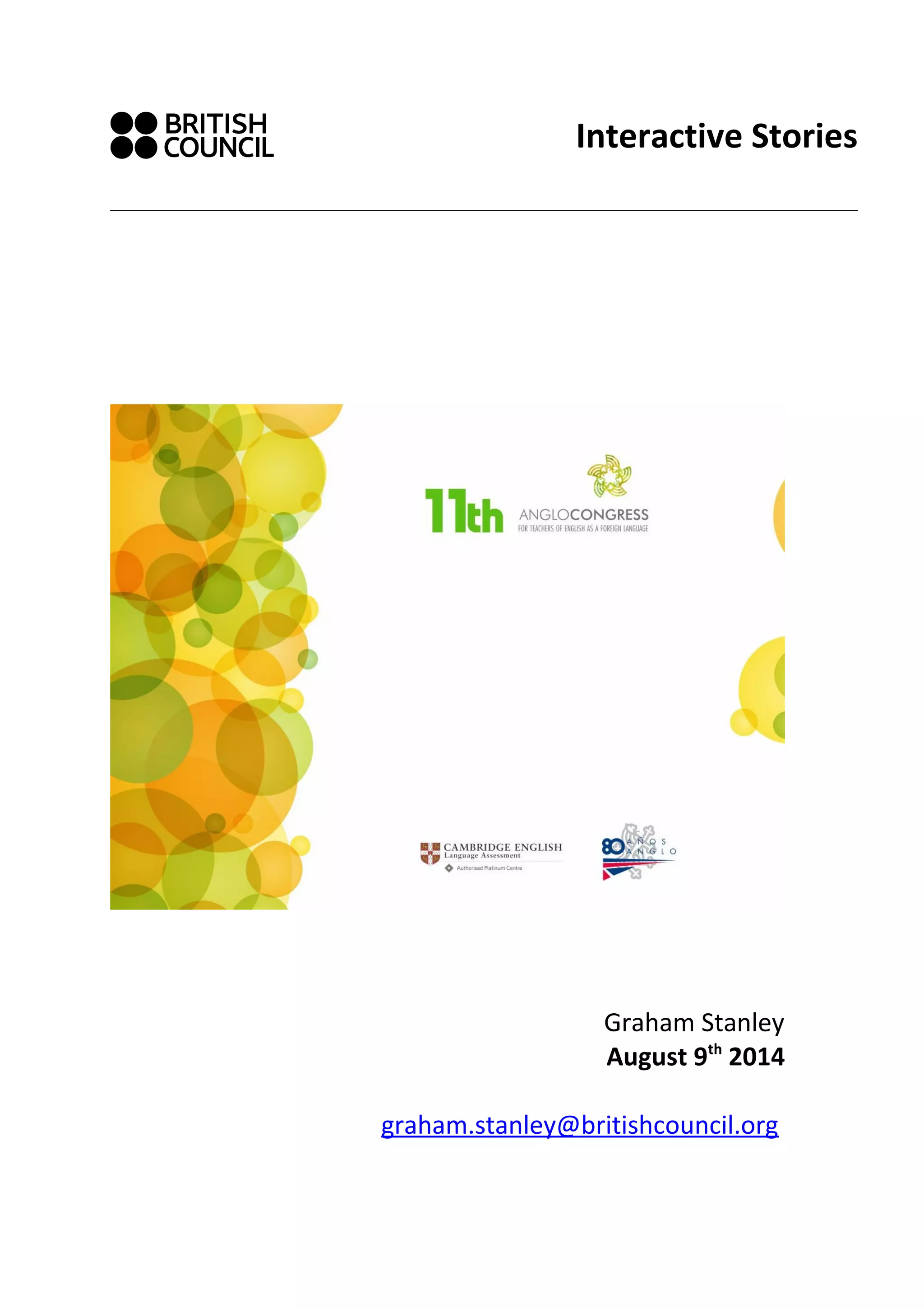 Interactive stories handout 2014 | DOC