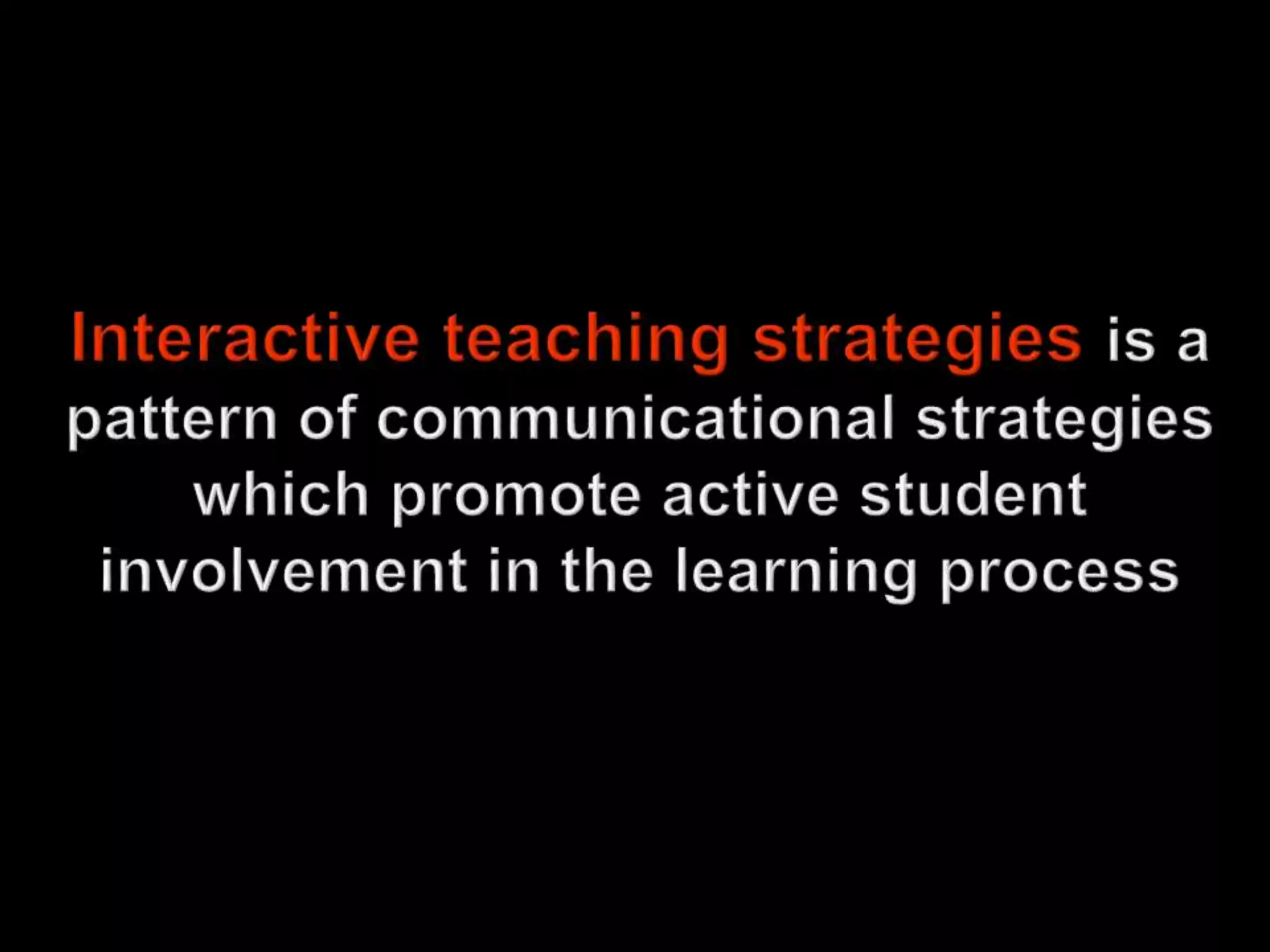 Interactive Teaching Strategies | PPTX