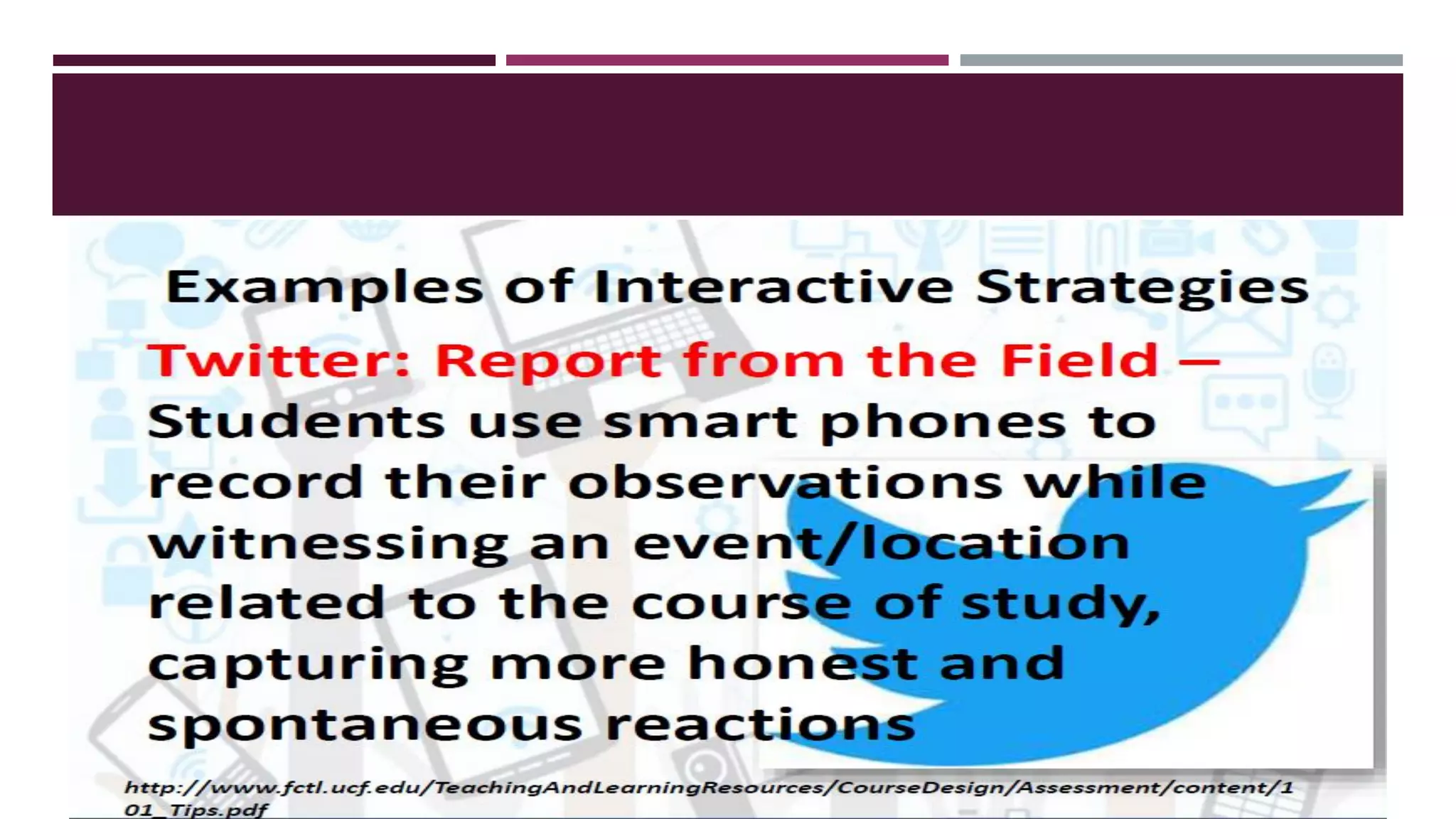 Advanced Techniques of Instruction Unit II - Interactive Teaching ...