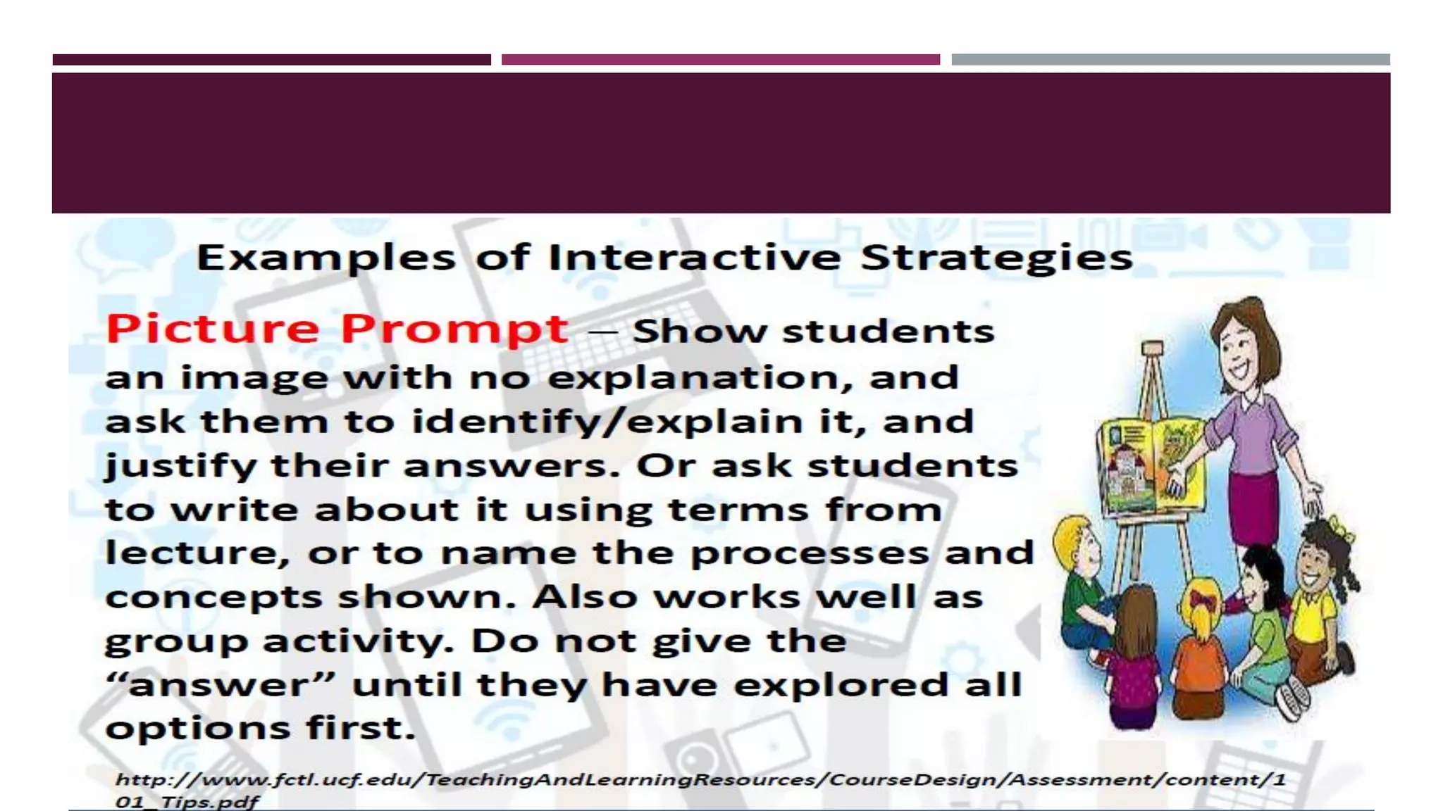 Advanced Techniques of Instruction Unit II - Interactive Teaching ...