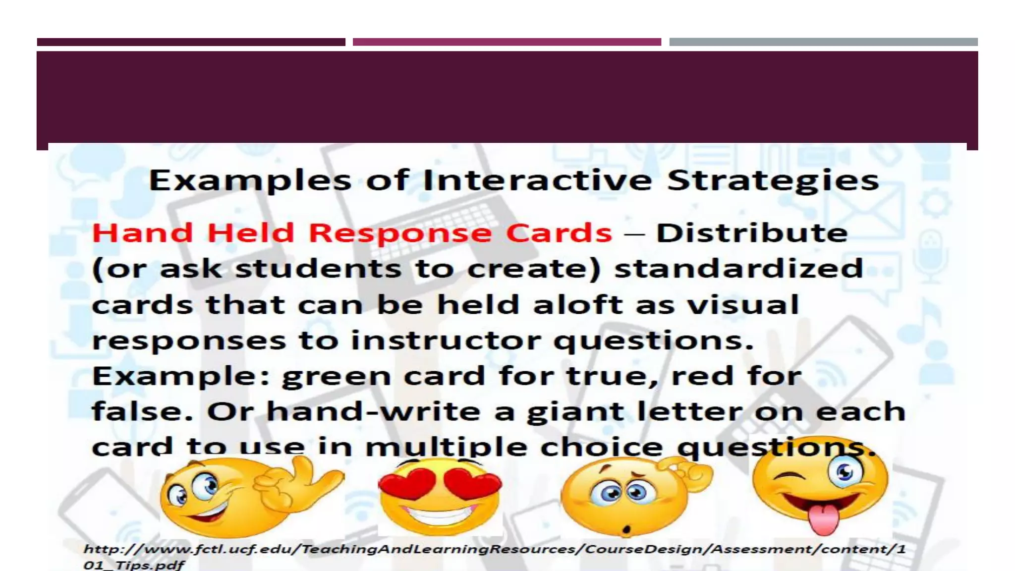 Advanced Techniques of Instruction Unit II - Interactive Teaching ...