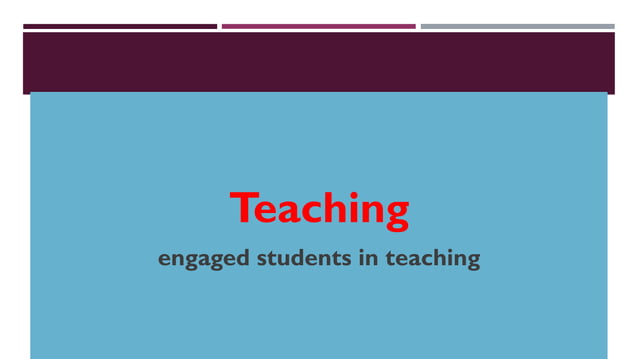 Advanced Techniques of Instruction Unit II - Interactive Teaching ...