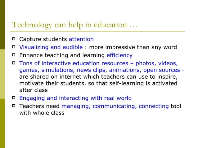 Interactive technology in classroom | PPT
