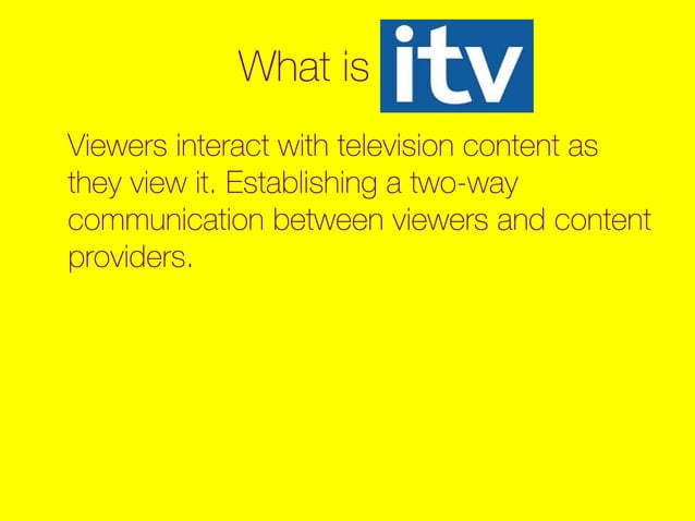 Interactive television (i tv) | PDF