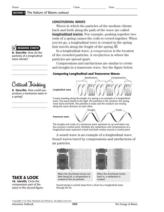 Interactive Textbook Ch. 20 The Energy of Waves | PDF