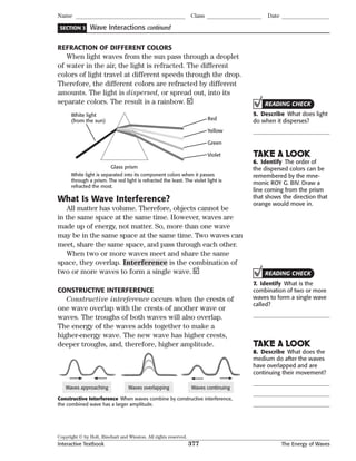 Interactive Textbook Ch. 20 The Energy of Waves | PDF