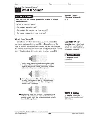 Interactive Textbook Ch. 21 The Nature of Sound | PDF