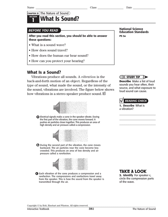 Interactive Textbook Ch. 21 The Nature of Sound | PDF