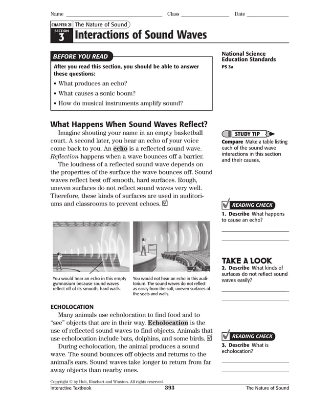 Interactive Textbook Ch. 21 The Nature of Sound | PDF