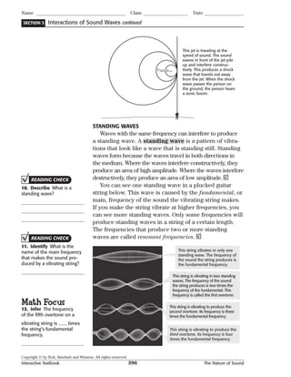 Interactive Textbook Ch. 21 The Nature of Sound | PDF