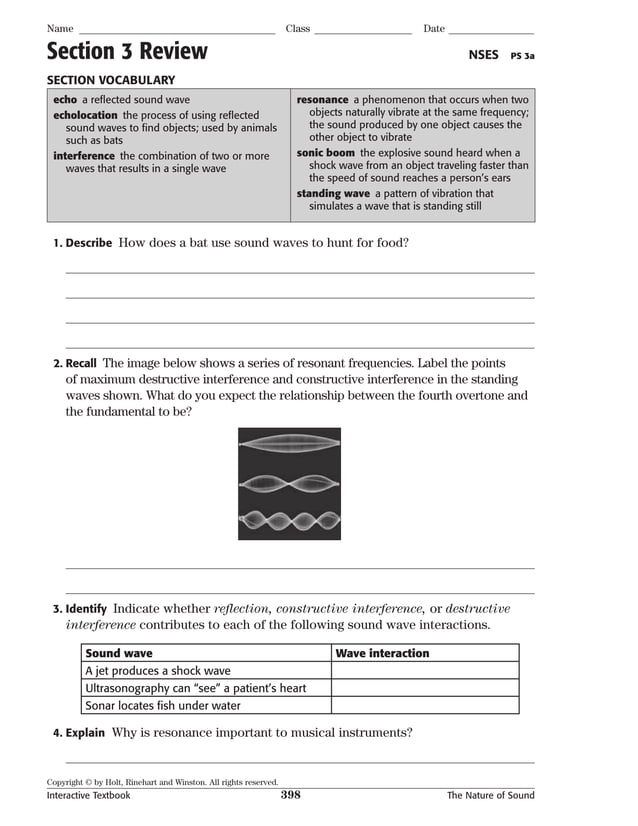 Interactive Textbook Ch. 21 The Nature of Sound | PDF