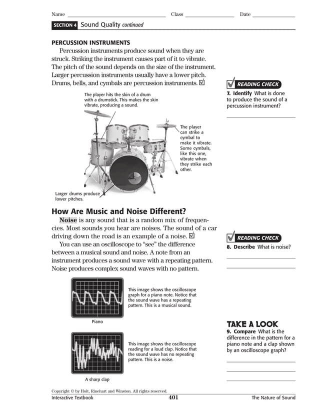 Interactive Textbook Ch. 21 The Nature of Sound | PDF
