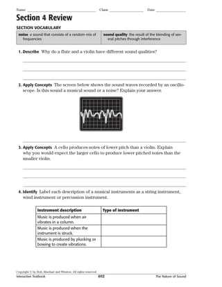 Interactive Textbook Ch. 21 The Nature of Sound | PDF