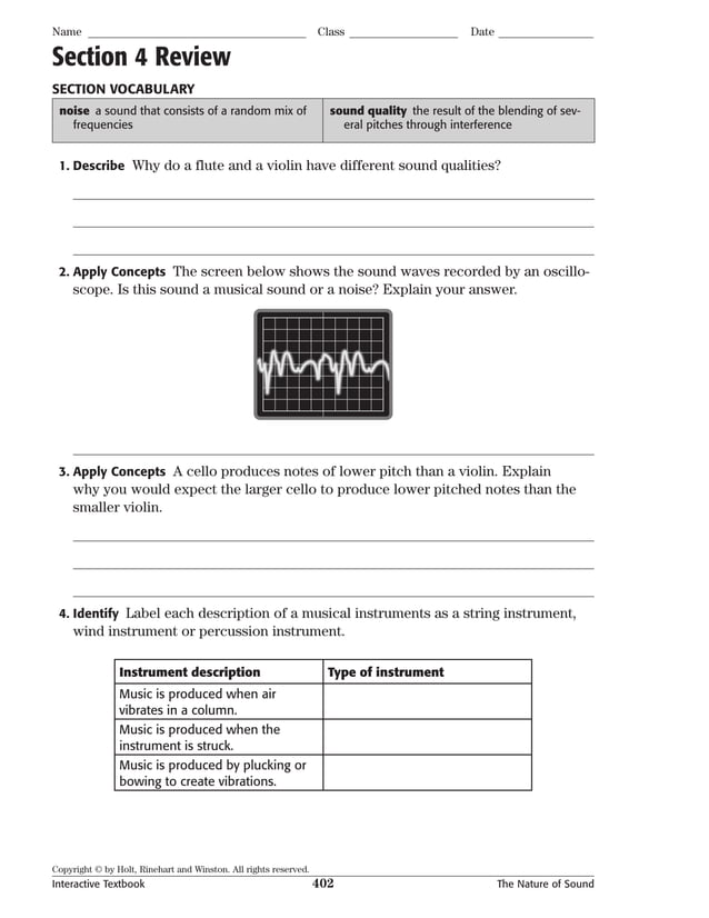 Interactive Textbook Ch. 21 The Nature of Sound | PDF