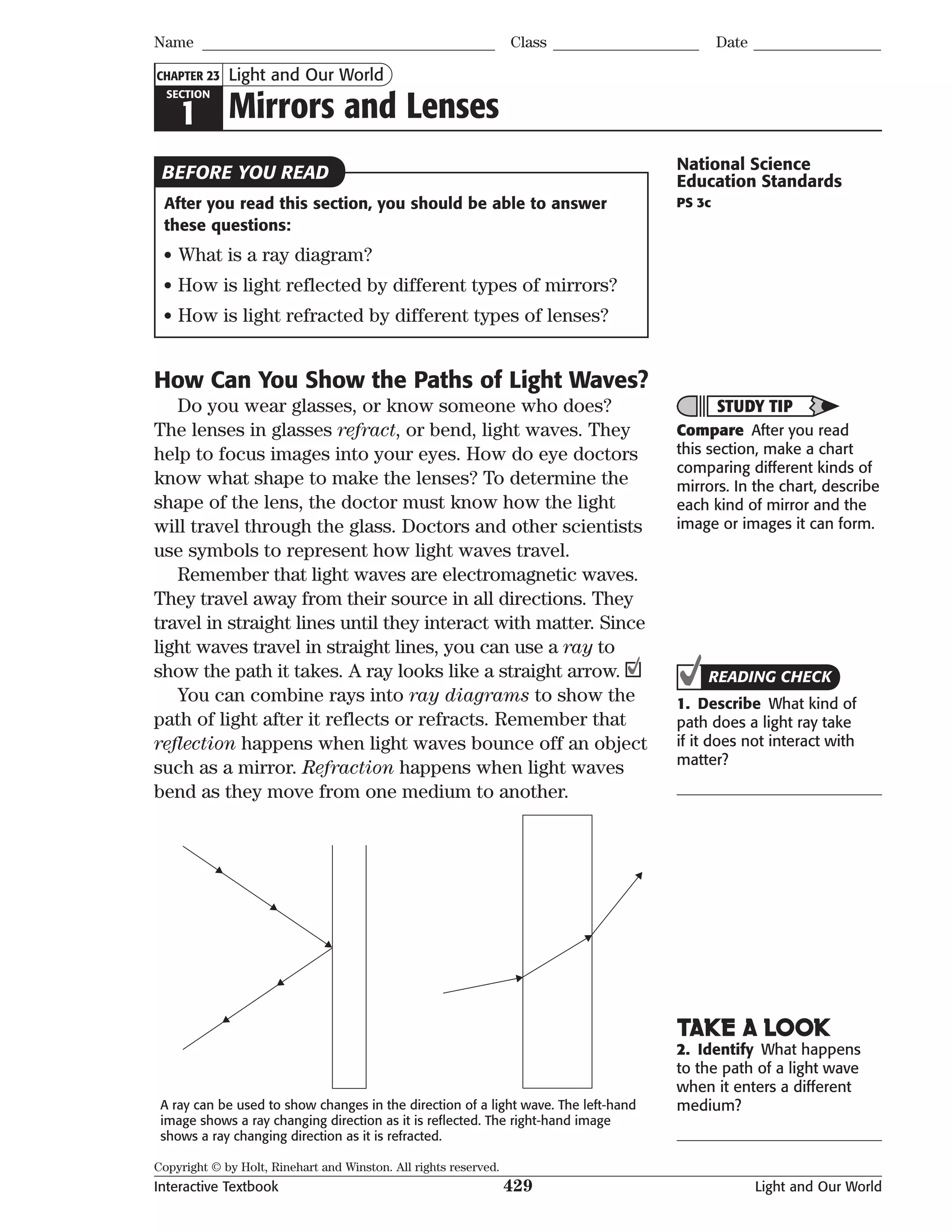 Interactive Textbook Ch. 22 The Nature of Light | PDF