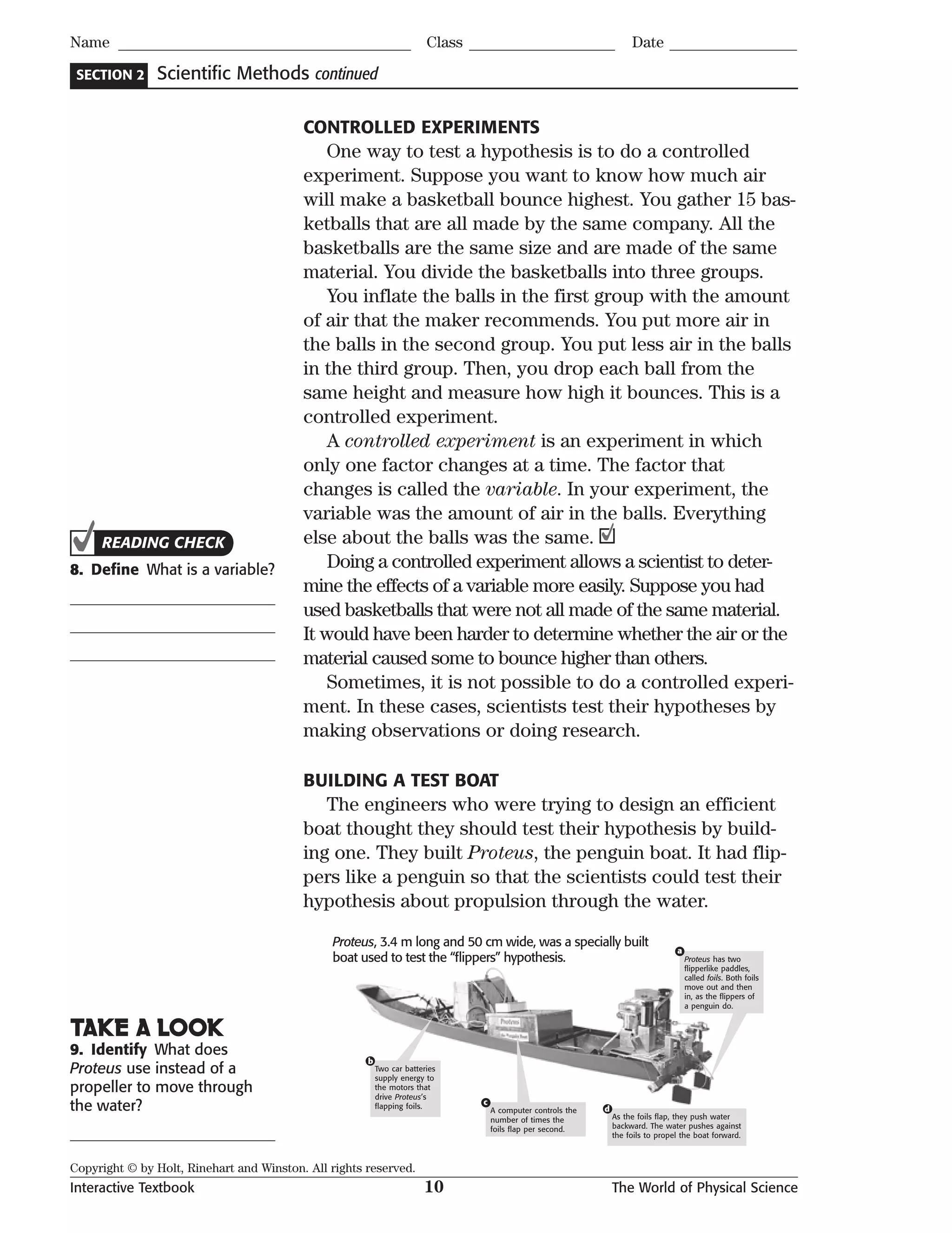 Interactive textbook ch. 1 the world of physical science | PDF