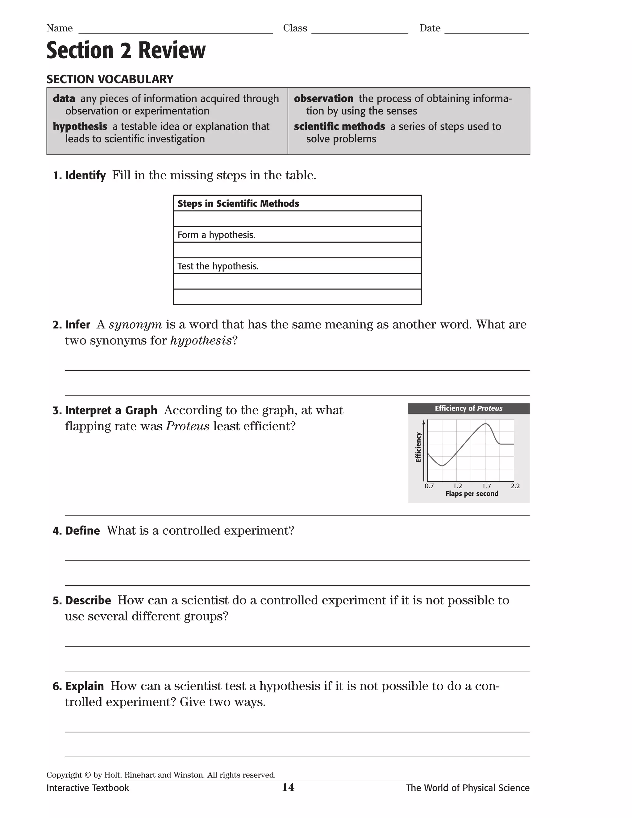 Interactive textbook ch. 1 the world of physical science | PDF