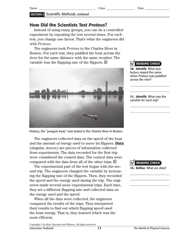 Interactive textbook ch. 1 the world of physical science | PDF