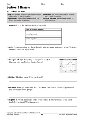 Interactive textbook ch. 1 the world of physical science | PDF