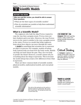 Interactive textbook ch. 1 the world of physical science | PDF