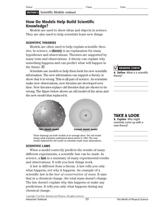 Interactive textbook ch. 1 the world of physical science | PDF