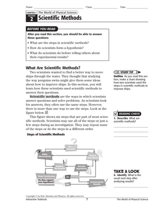 Interactive textbook ch. 1 the world of physical science | PDF