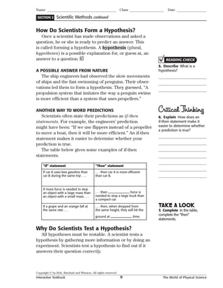 Interactive textbook ch. 1 the world of physical science | PDF