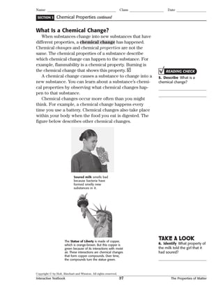 Interactive textbook ch. 2 & 3 the properties & states of matter | PDF