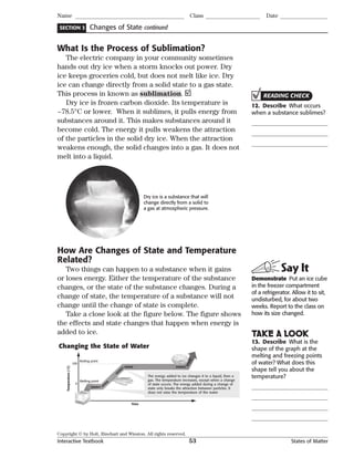 Interactive textbook ch. 2 & 3 the properties & states of matter | PDF