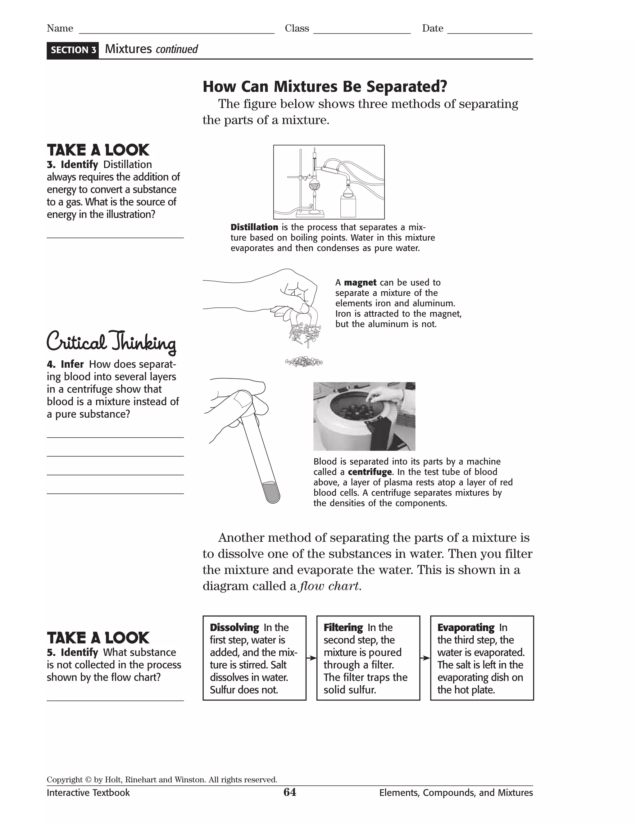 Interactive textbook ch. 4 elements, compounds & mixtures | PDF