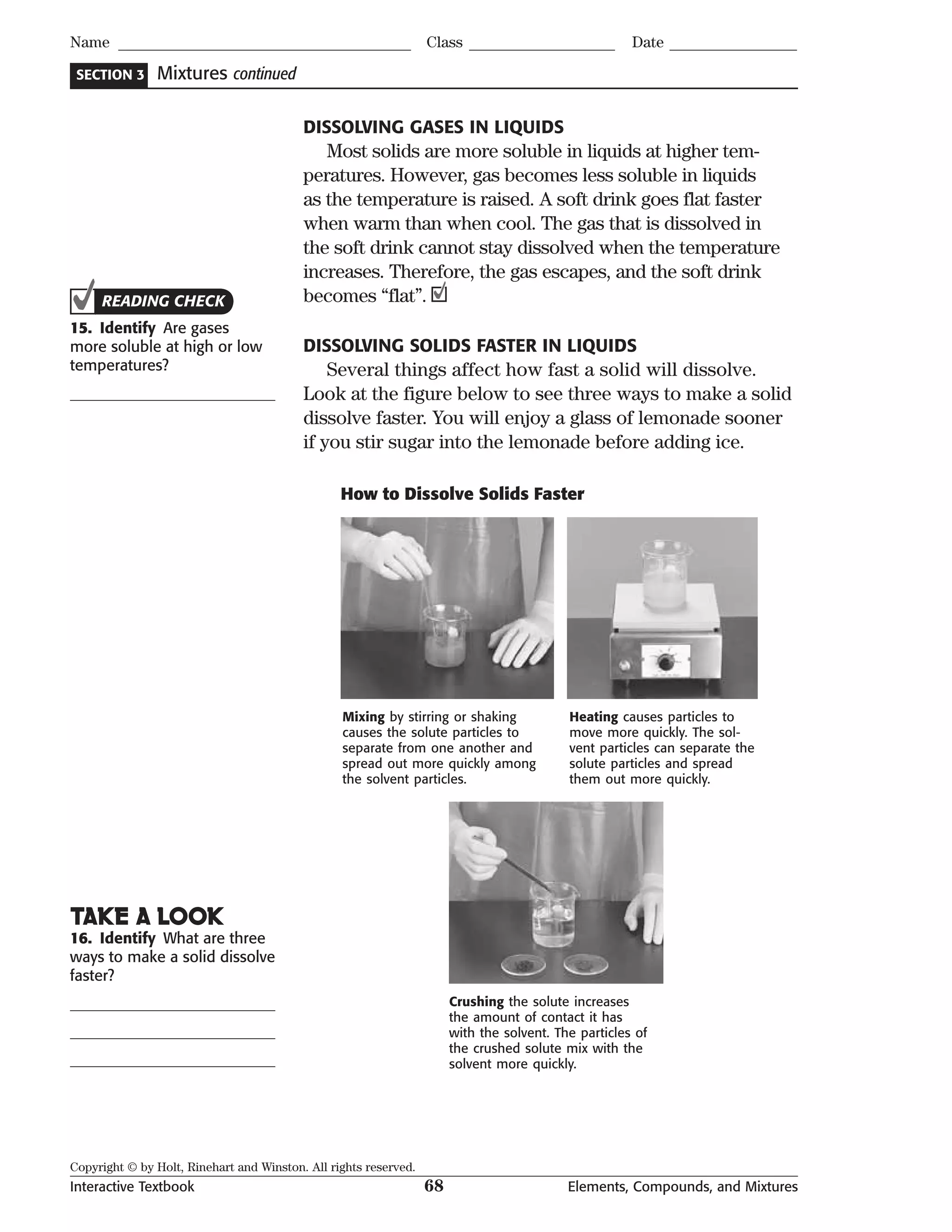 Interactive textbook ch. 4 elements, compounds & mixtures | PDF