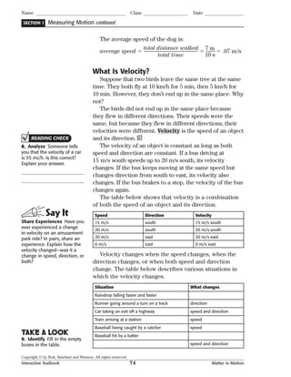 Interactive textbook ch. 5 matter in motion | PDF