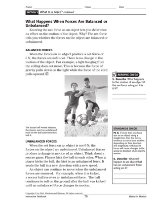 Interactive textbook ch. 5 matter in motion | PDF