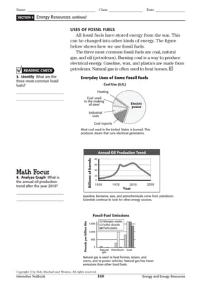 Interactive textbook ch. 9 energy and energy resources | PDF