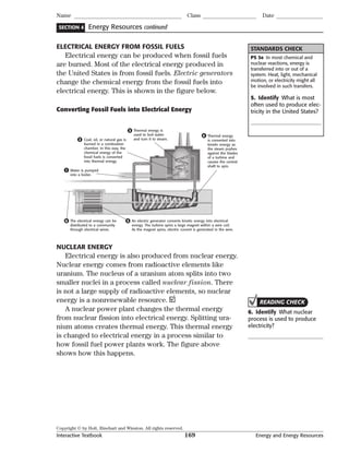 Interactive textbook ch. 9 energy and energy resources | PDF