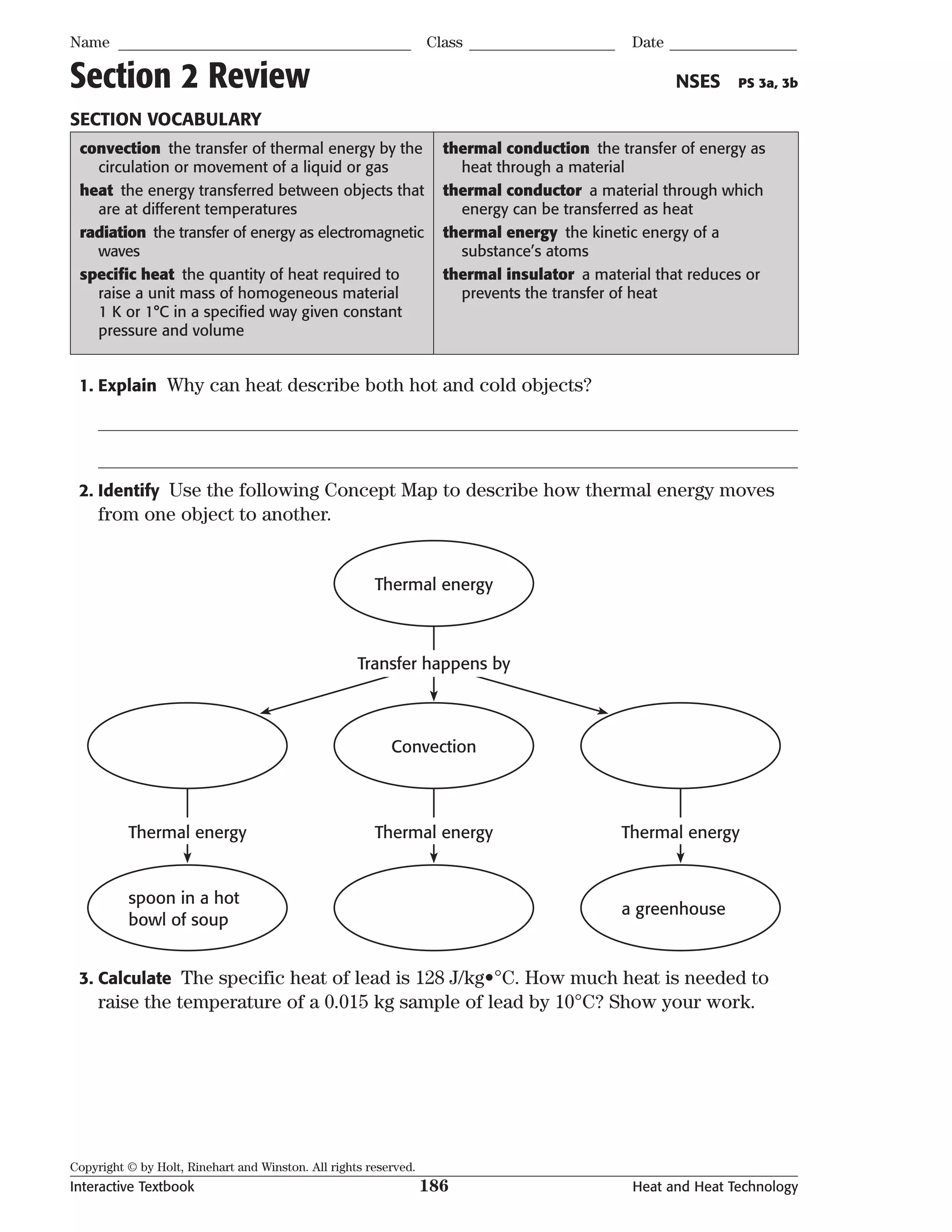 Interactive textbook ch. 10 heat and heat technology | PDF