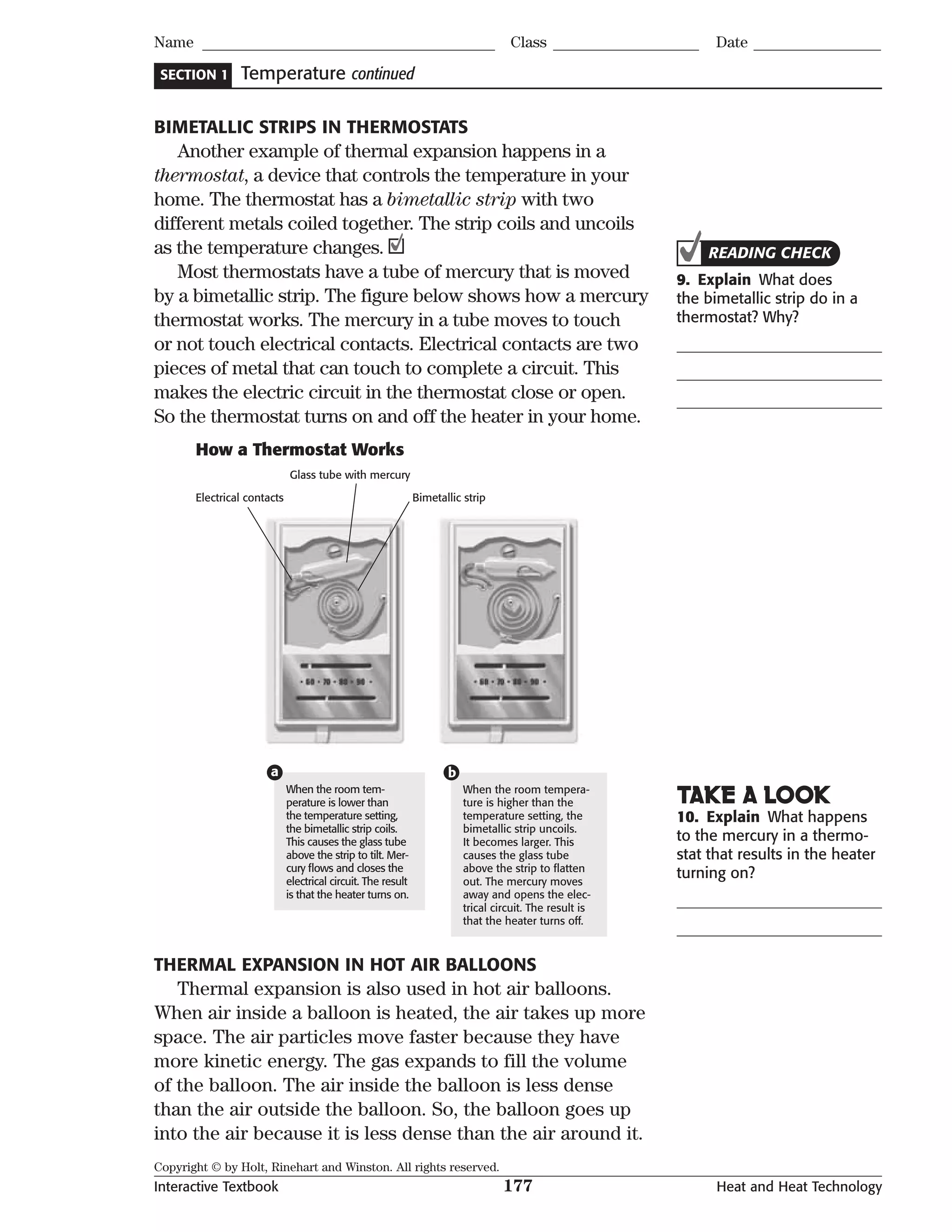Interactive textbook ch. 10 heat and heat technology | PDF