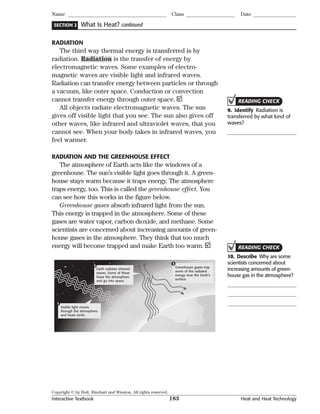 Interactive textbook ch. 10 heat and heat technology | PDF