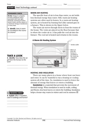 Interactive textbook ch. 10 heat and heat technology | PDF
