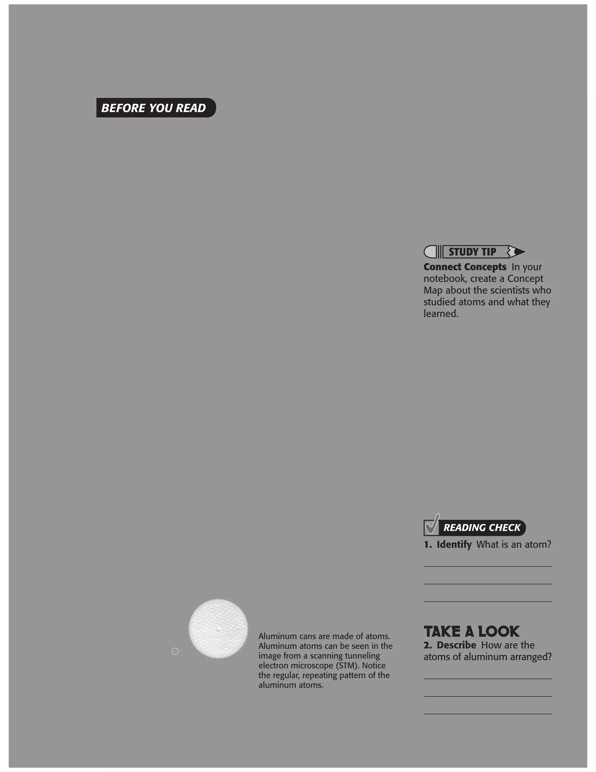Interactive textbook ch. 11 introduction to atoms | PDF